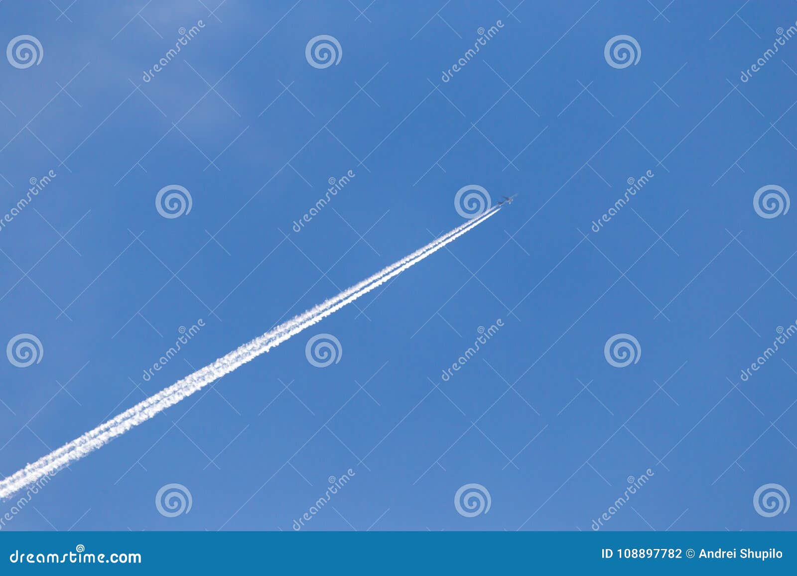 Trace Of The Aircraft In The Sky Stock Photography | CartoonDealer.com ...
