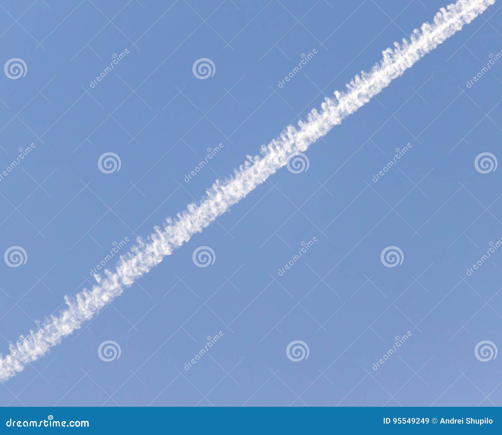 Trace Of The Aircraft In The Sky Royalty-Free Stock Photography ...