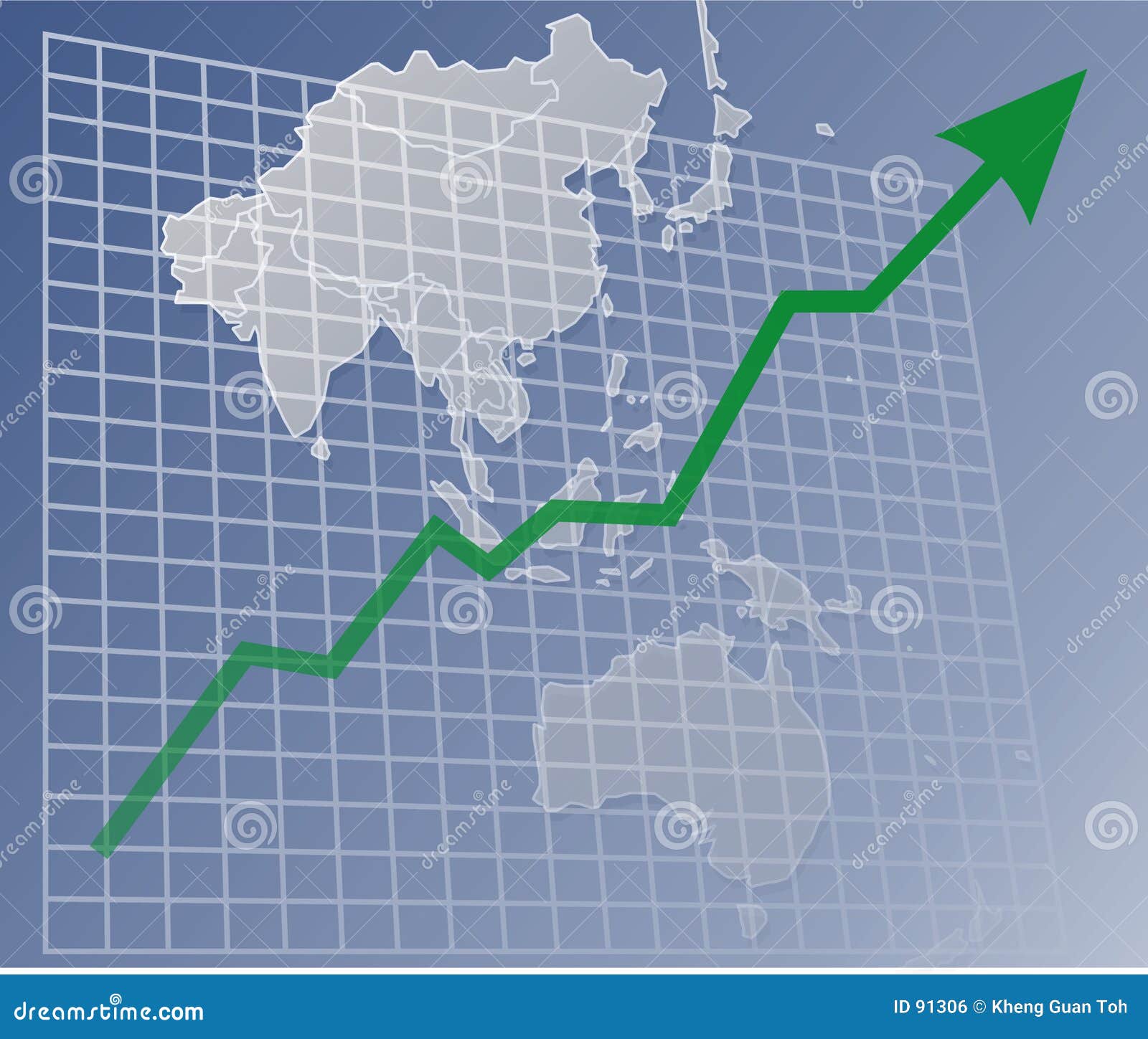 Trace Asia para arriba stock de ilustración. Ilustración de aumento - 91306