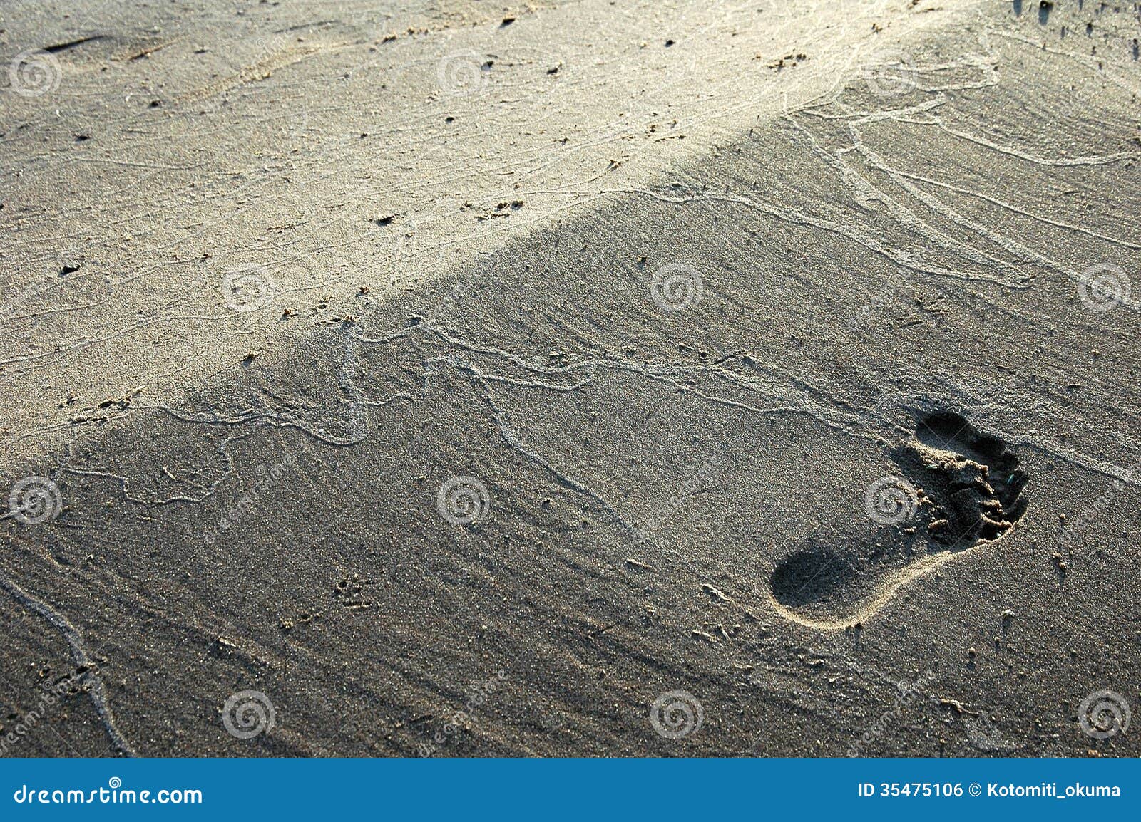 Trace of a Bare Foot of the Person Stock Photo - Image of resort, sand ...