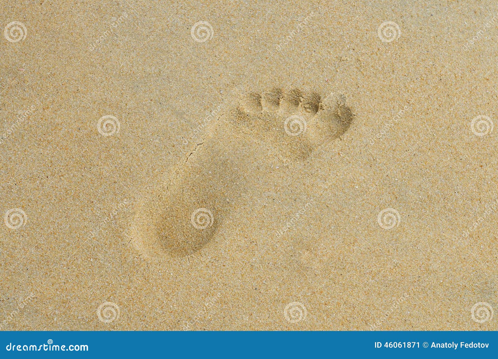 Trace Of A Bare Foot Of The Person On Sand Stock Image | CartoonDealer ...