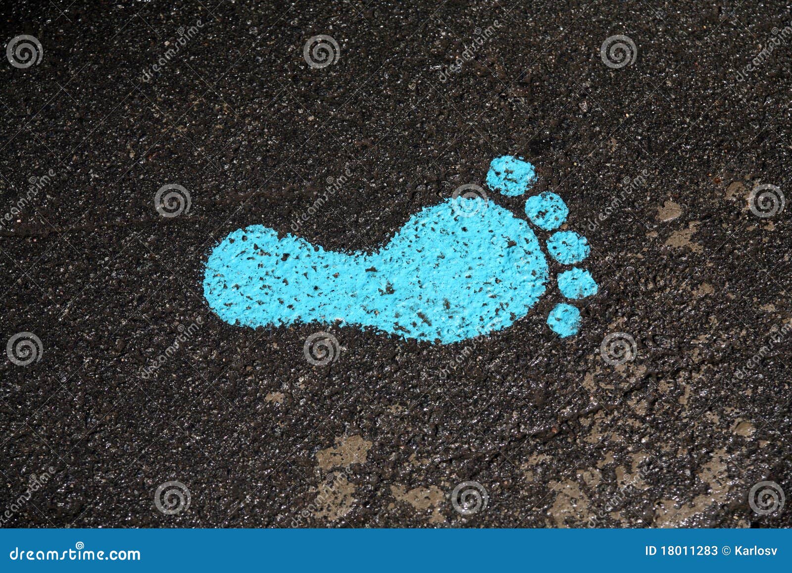 Trace of big foot stock image. Image of footprint, footpath - 18011283