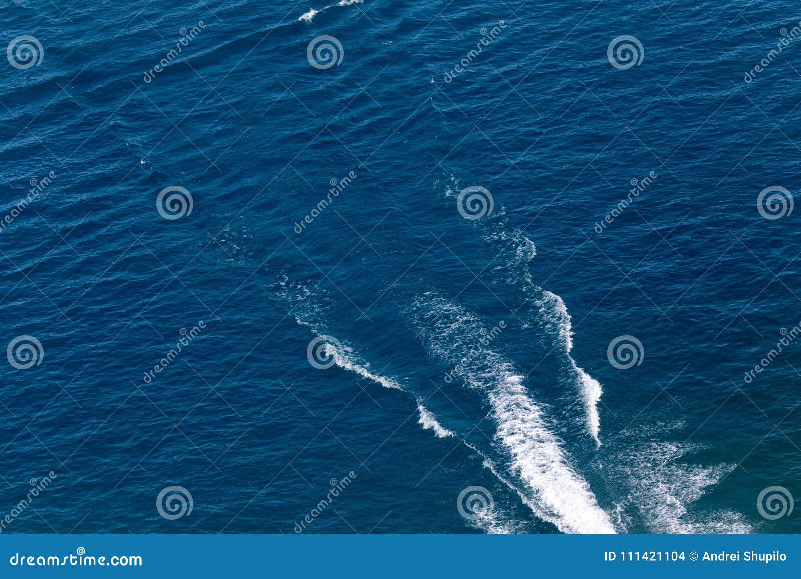 Trace from a Boat on the Surface of the Water Stock Photo - Image of ...