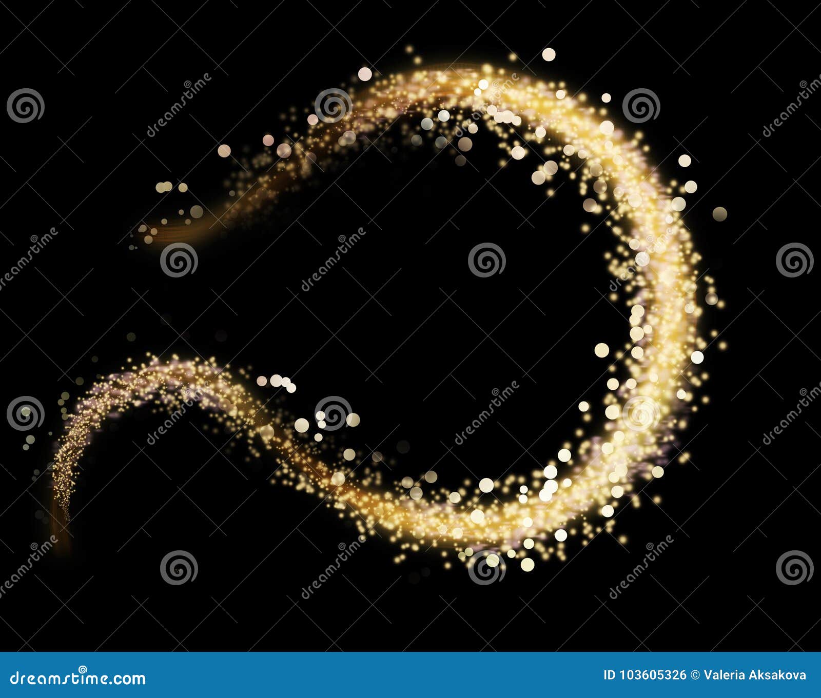 Trace of Burning Sparkler in Dark Stock Illustration - Illustration of ...