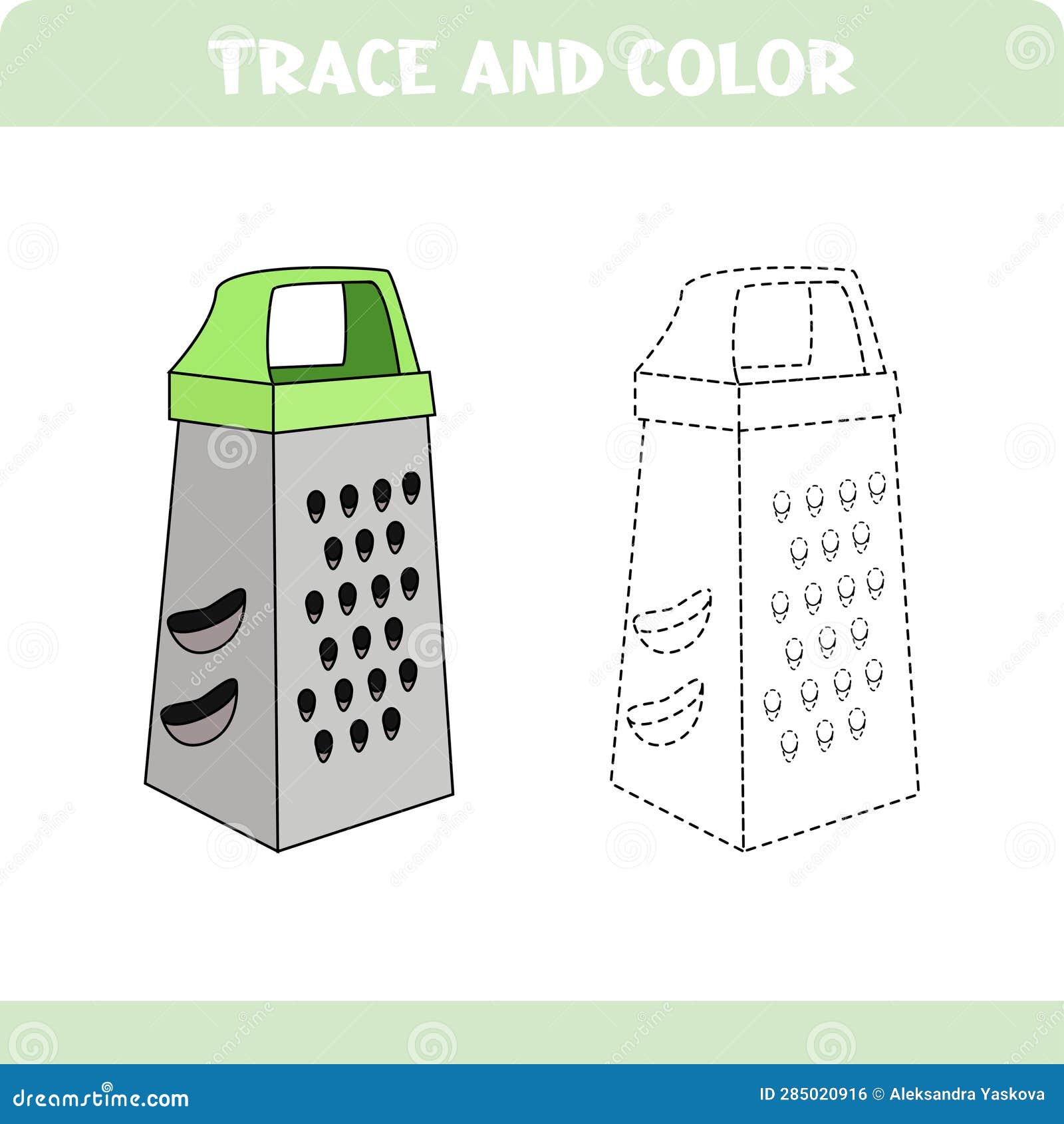 Tracing Objects. Activity Color Pages Stock Vector - Illustration of ...