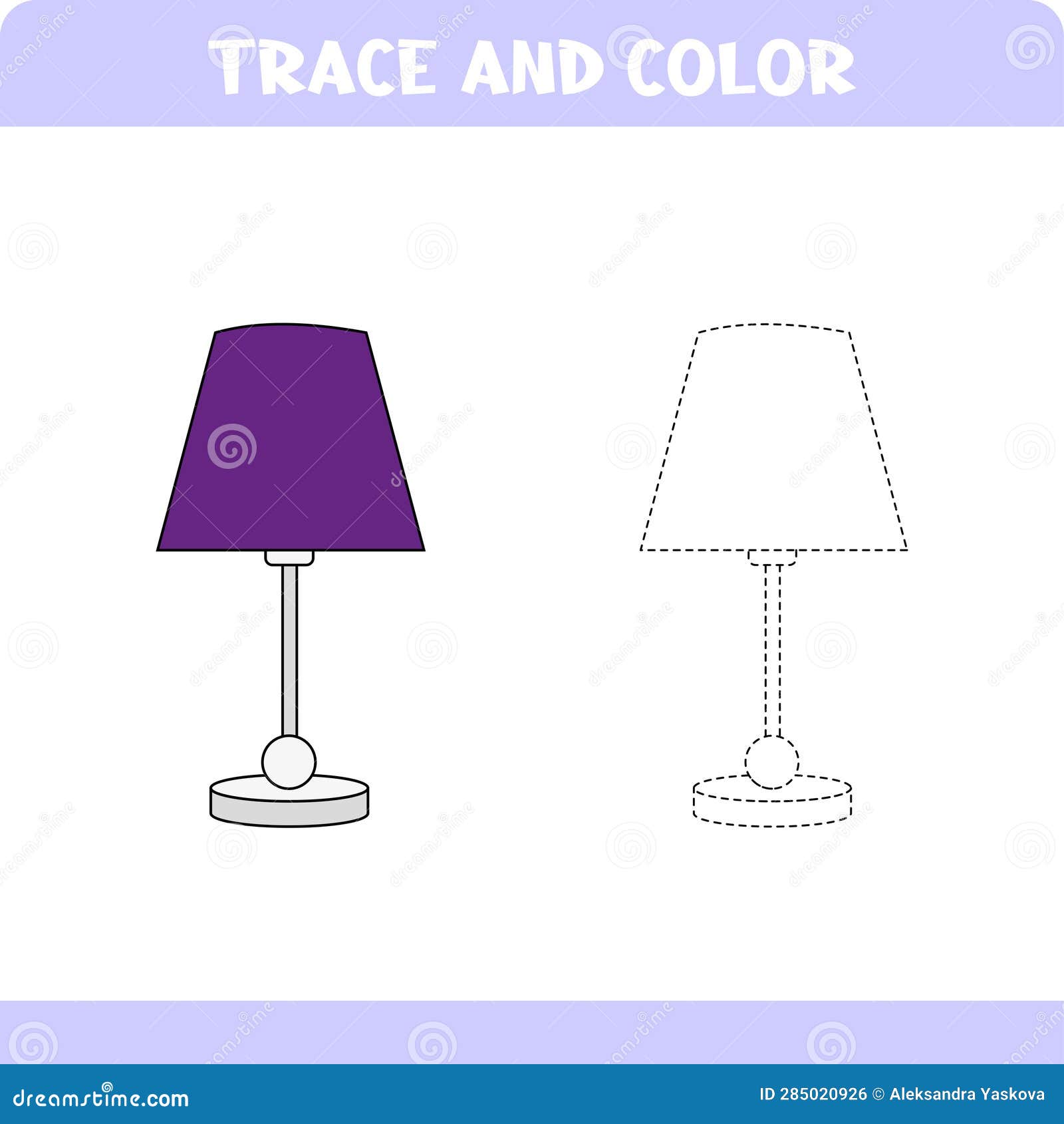 Tracing Objects. Activity Color Pages Stock Vector - Illustration of ...