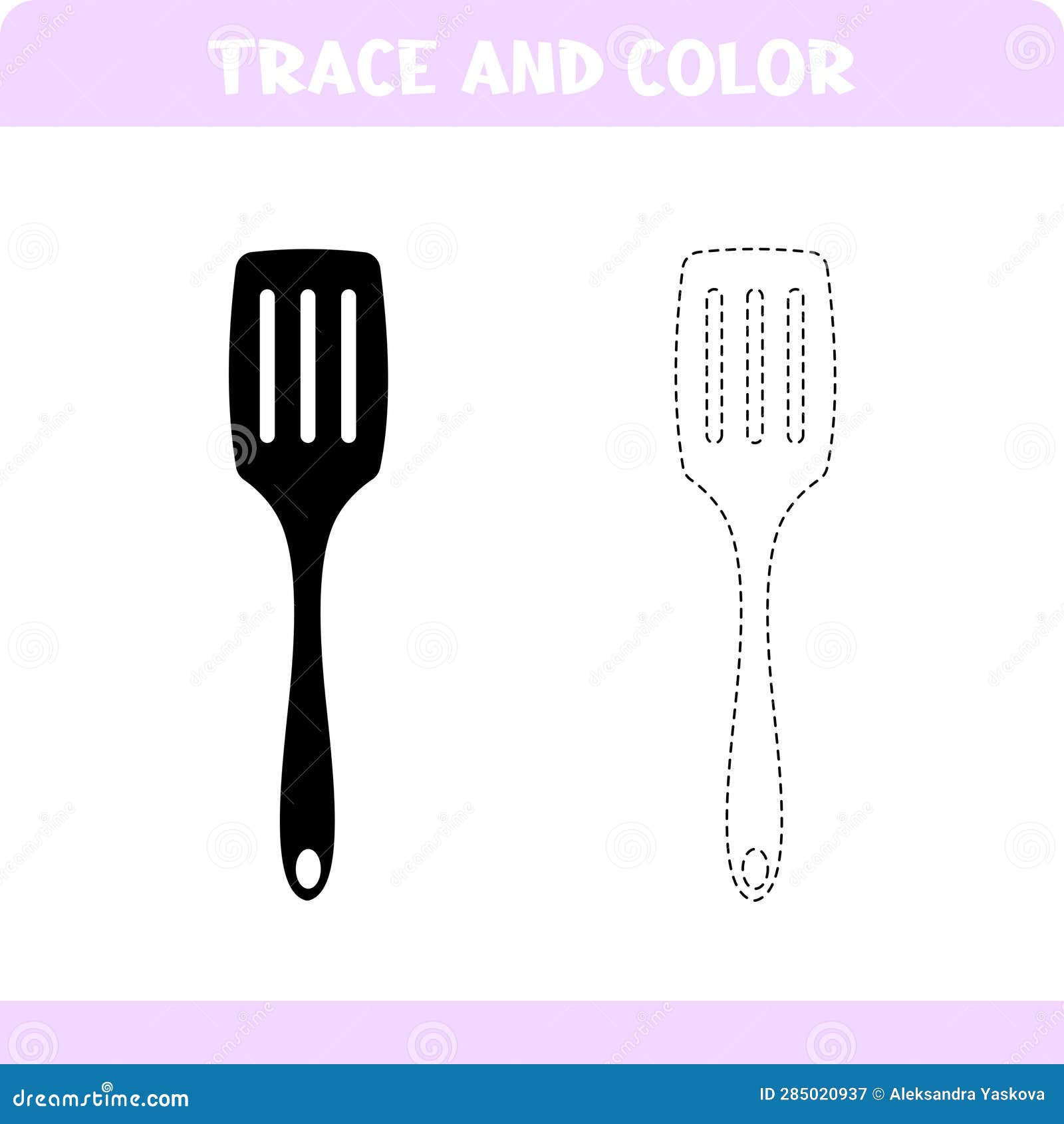 Tracing Objects. Activity Color Pages Stock Vector - Illustration of ...