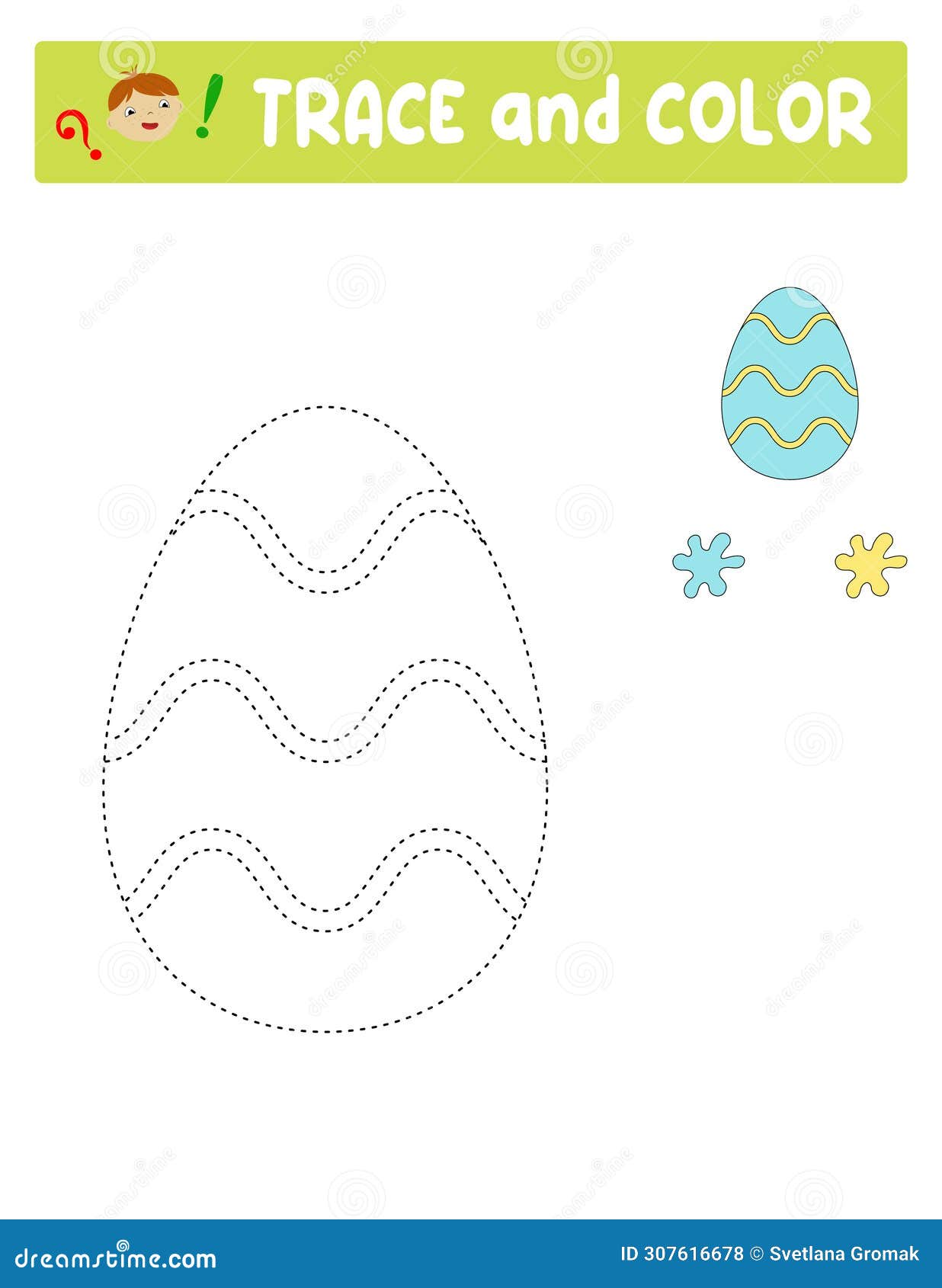 Trace and Color . Entertainment for Children. Training Sheet. Worksheet ...