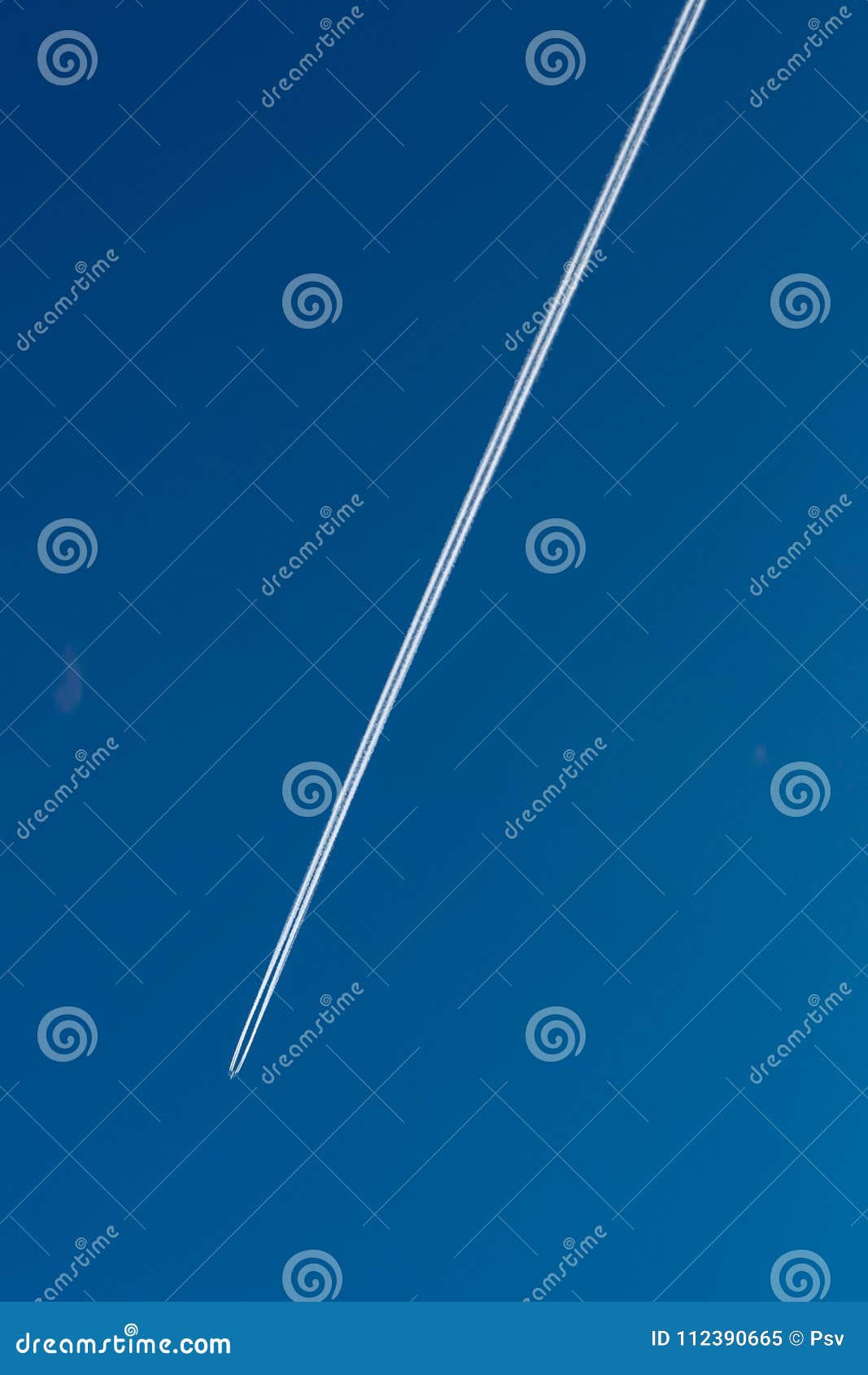 Trace of the Flying Jet Plane in the Sky Stock Image - Image of ...