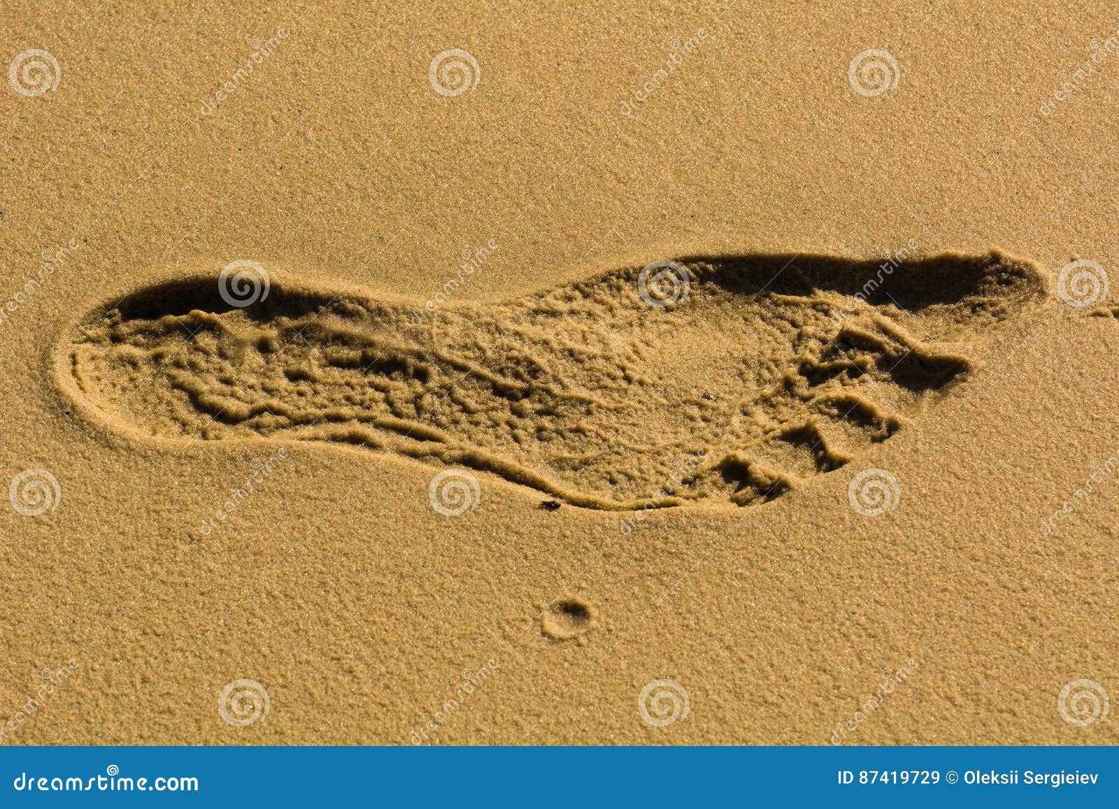 Trace of human foot stock image. Image of sand, alone - 87419729