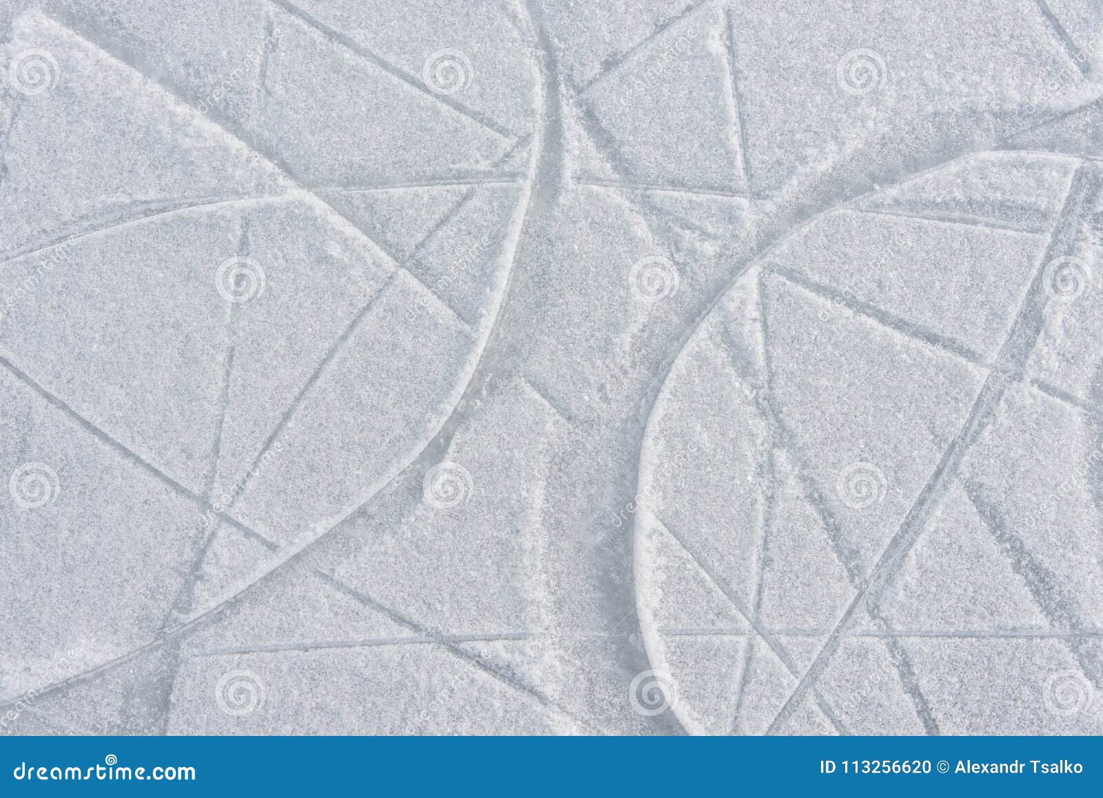 Traces on the Ice from Skates on the Rink Stock Photo - Image of ...