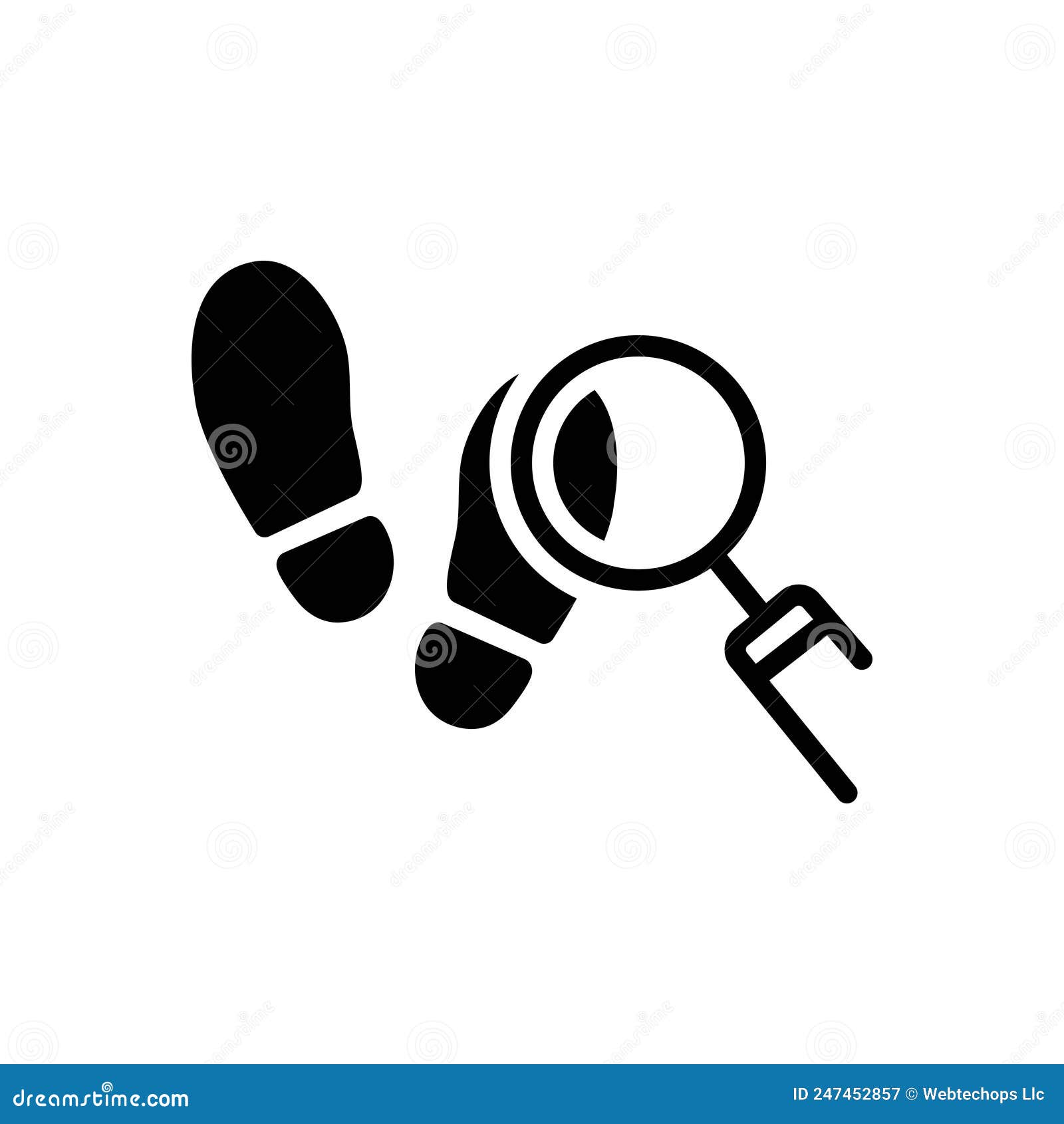 Black Solid Icon for Trace, Footprint and Indication Stock Vector ...