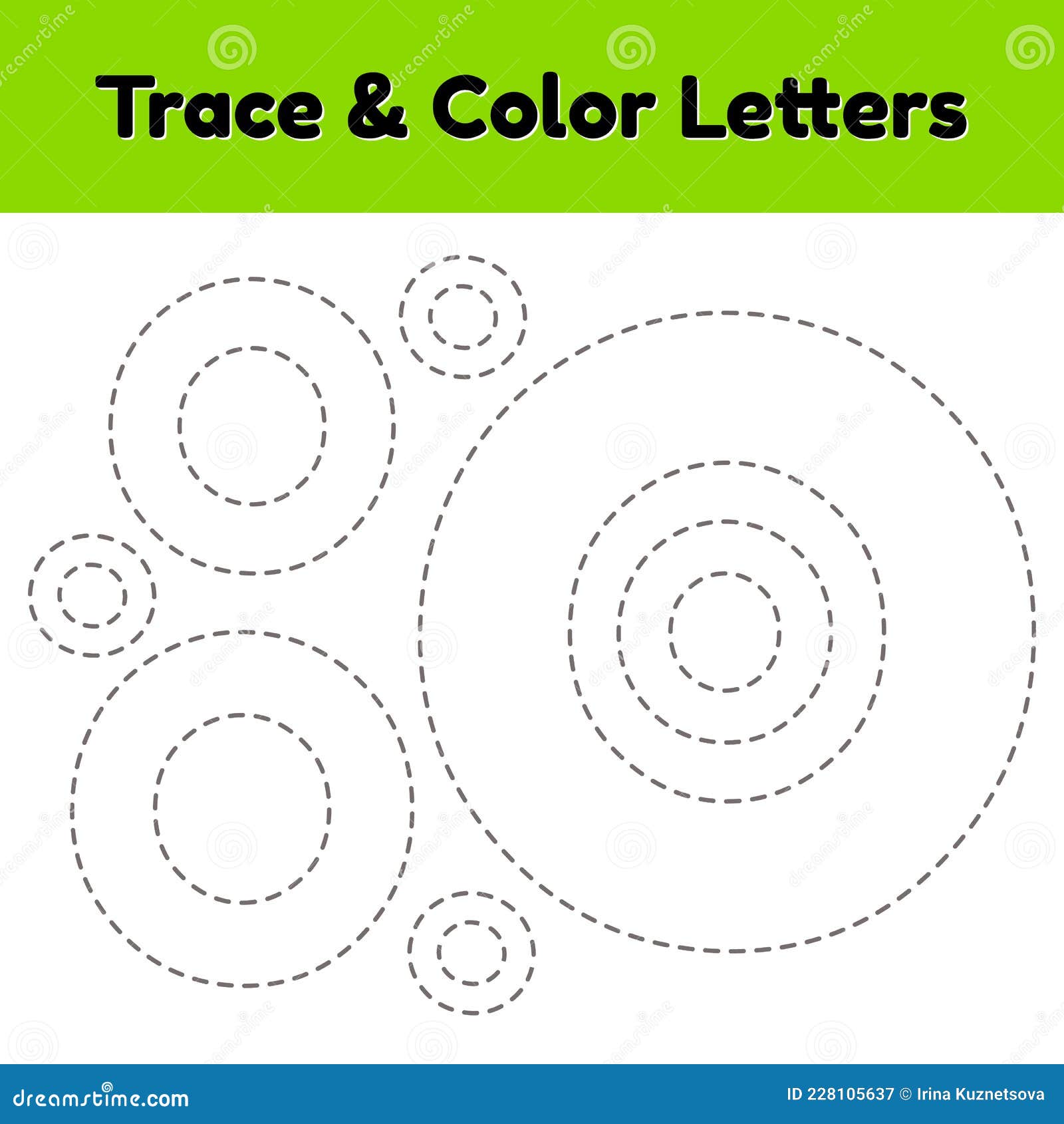 Trace Line Letter for Kindergarten and Preshool Kids. Write and Color ...