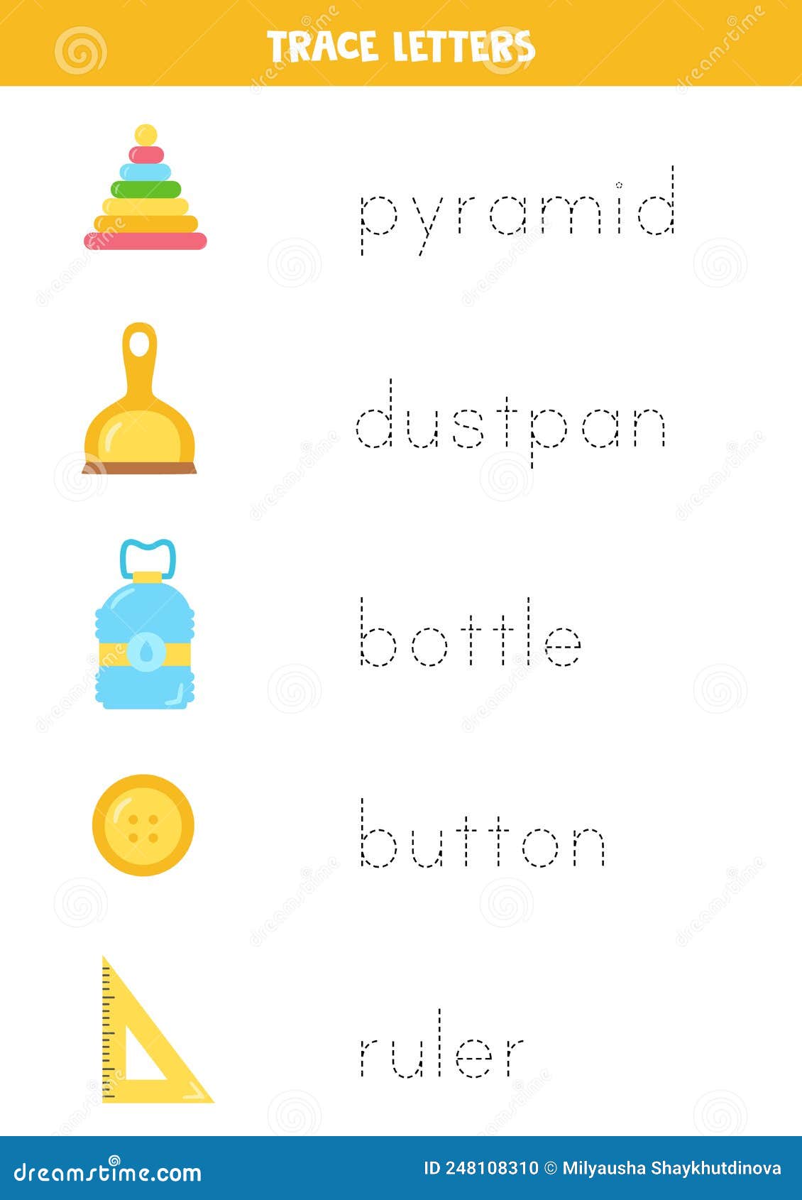 Trace Words. Educational Game For Kids. Farm Animals. Cartoon Vector ... Trace Words. Educational Game For Kids. Farm Animals. Cartoon Vector ...