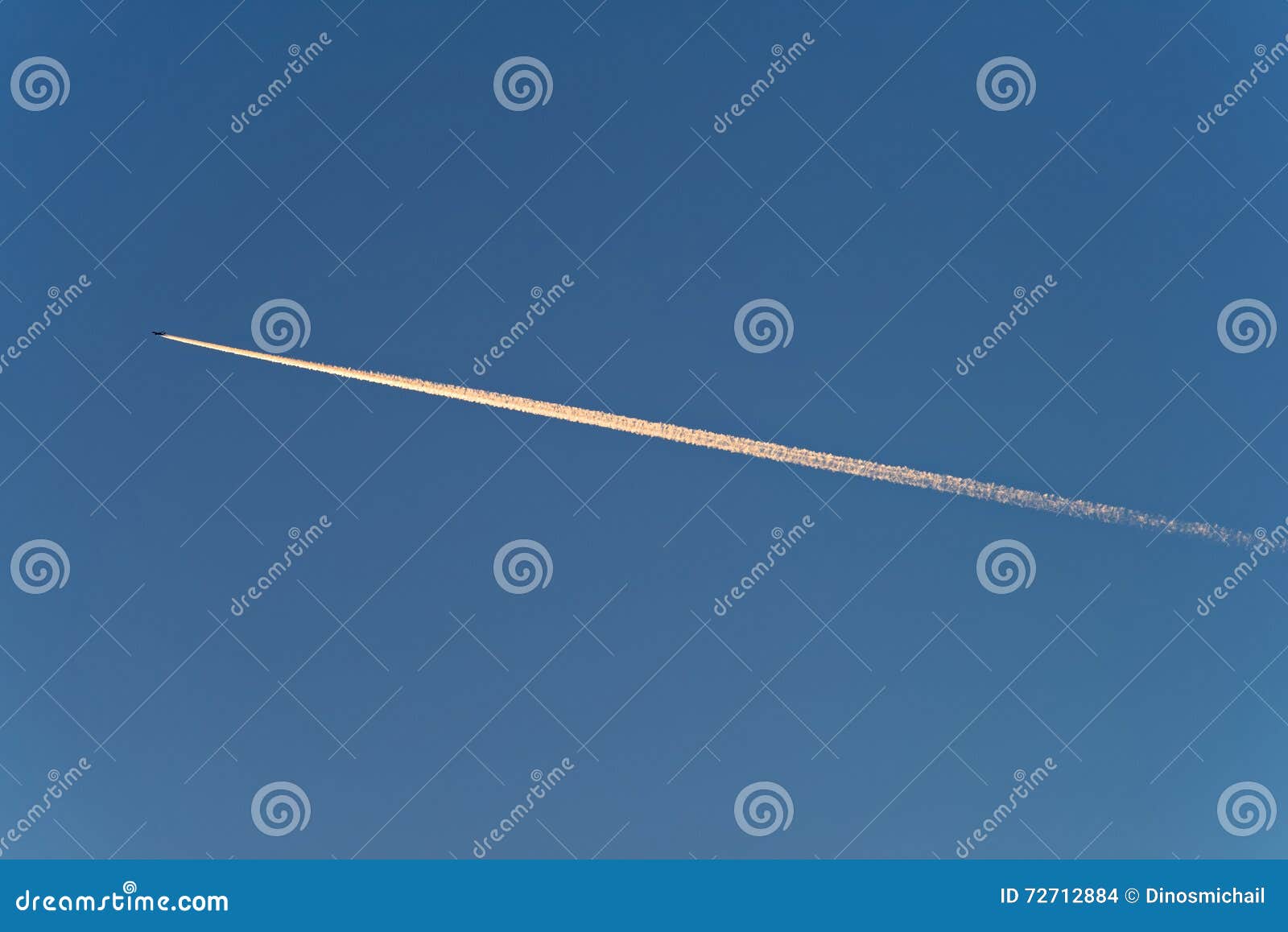 Trace of plane stock photo. Image of contrail, transport - 72712884