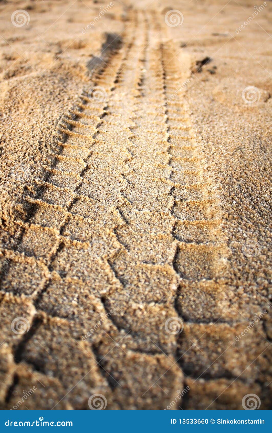 Trace of the Protector on Sand Stock Photo - Image of exploration ...