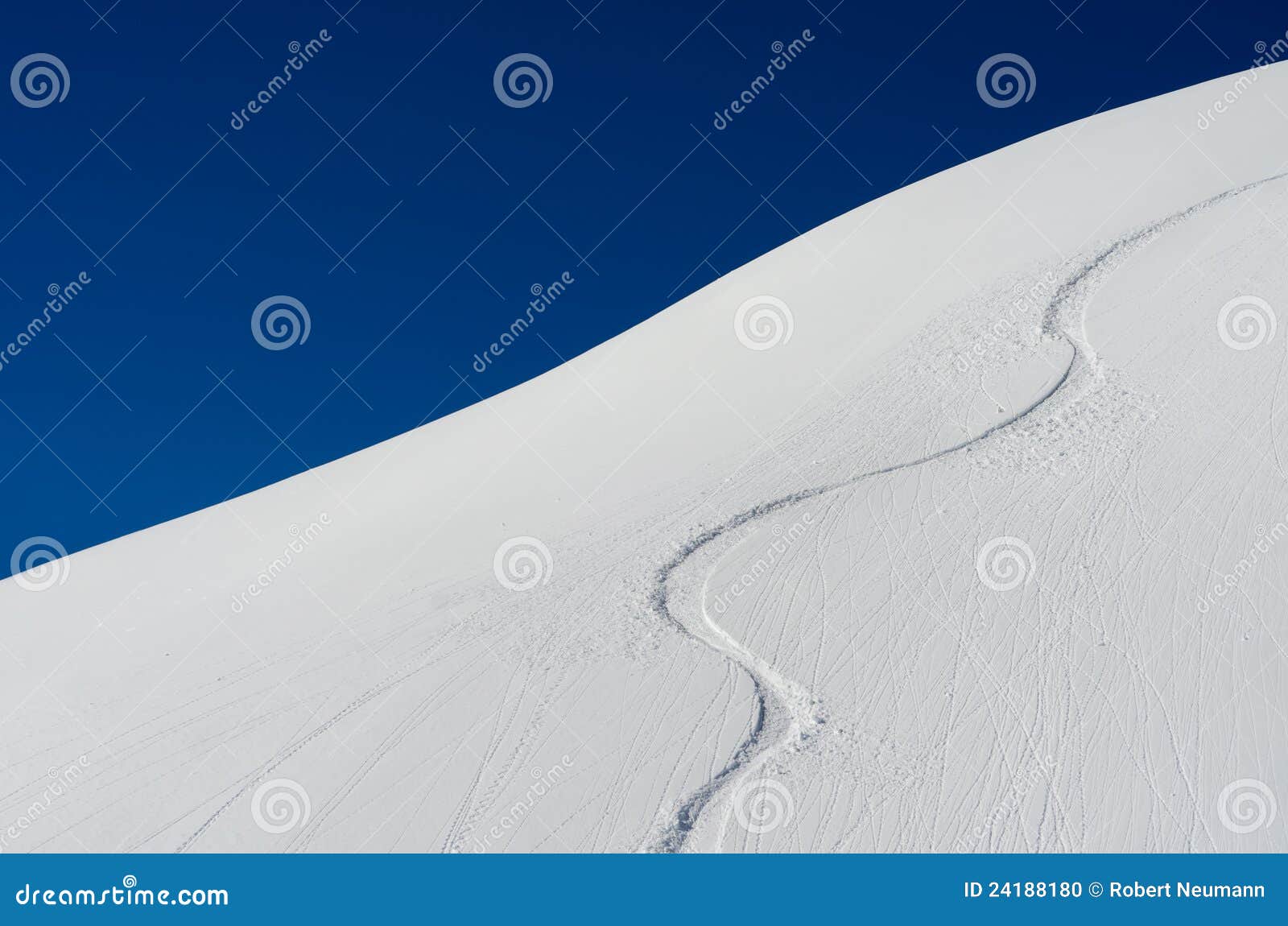 Trace in the snow stock photo. Image of lonely, technology - 24188180