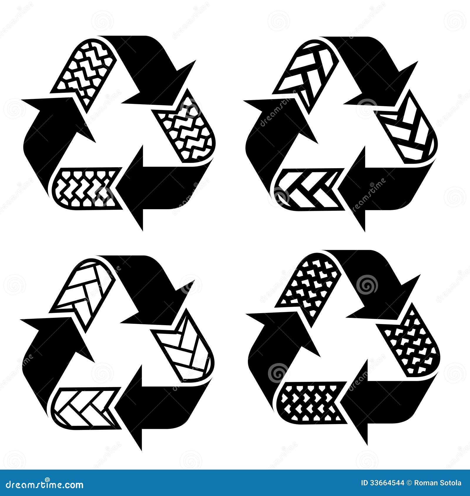 Trace tyre recycle symbols stock vector. Illustration of design - 33664544