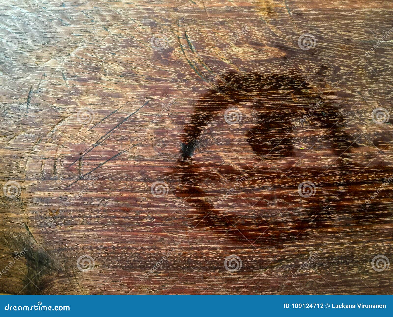 Trace Water From Cup On Wood Texture, Abstract Background, Sign Concept ...