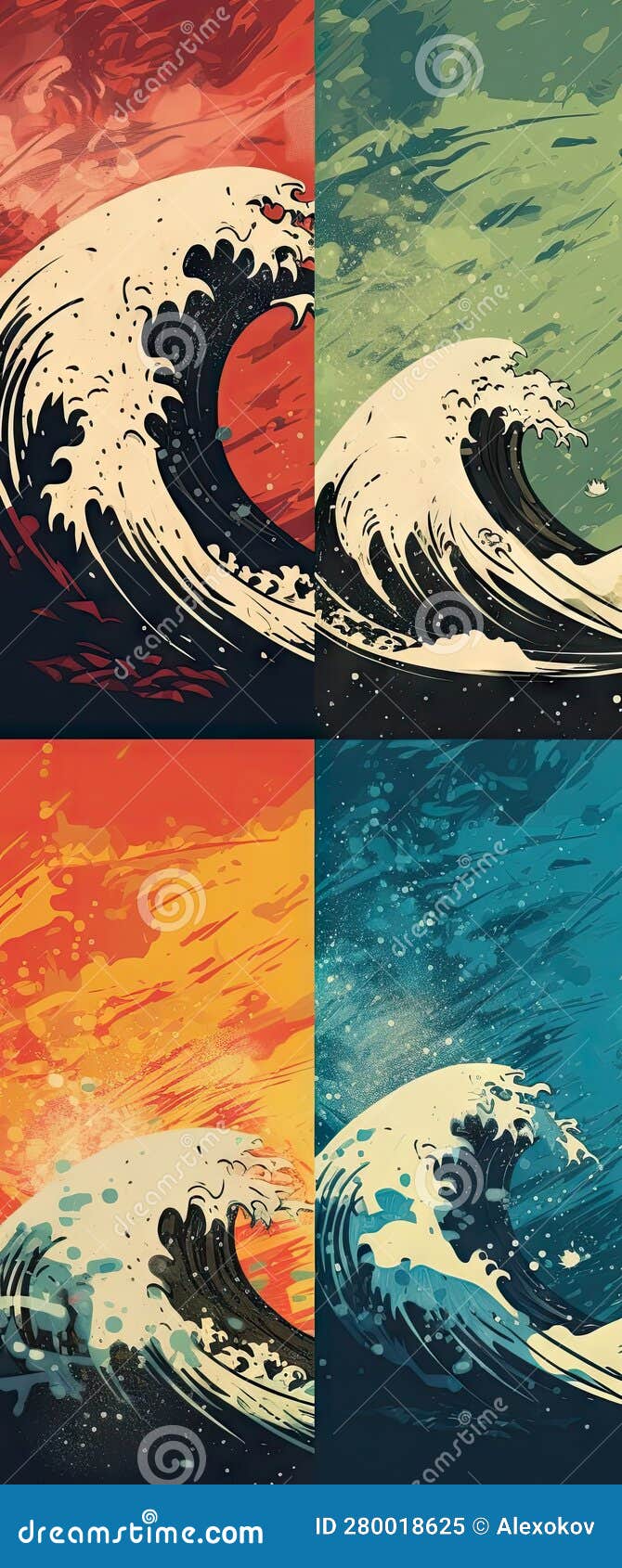 Trace The Waves To Infinity With Fine Gritty Texture. Royalty-Free ...