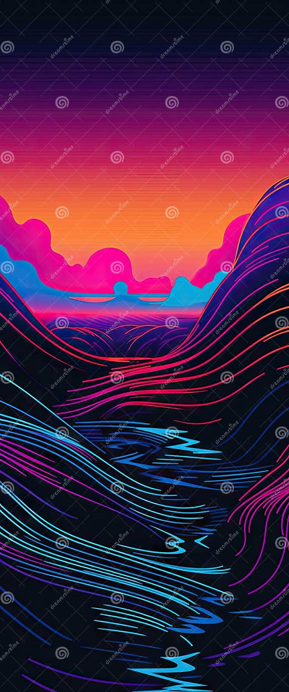 Trace the Waves To Infinity with Fine Layered Texture. Stock ...