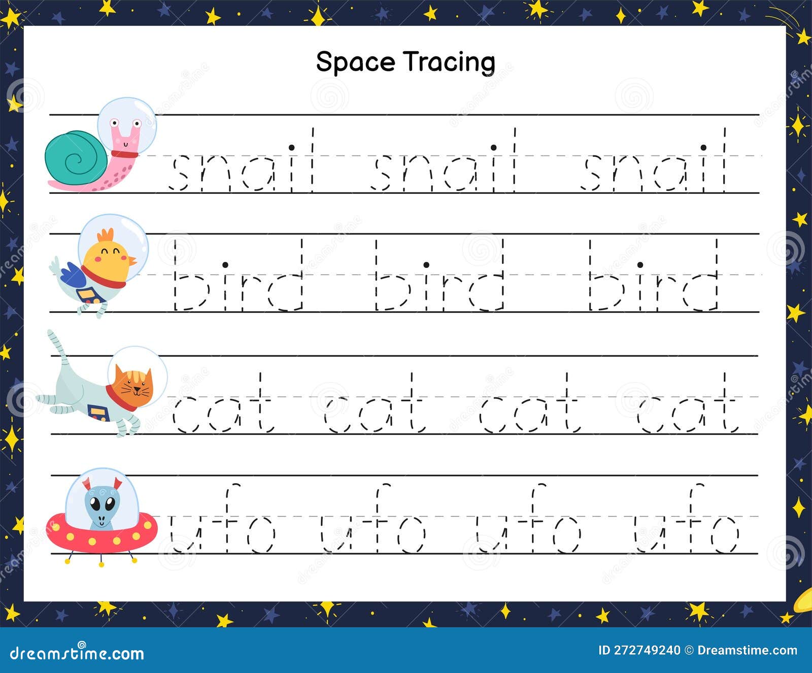Trace Words. Educational Game For Kids. Farm Animals. Cartoon Vector ... Trace Words. Educational Game For Kids. Farm Animals. Cartoon Vector ...