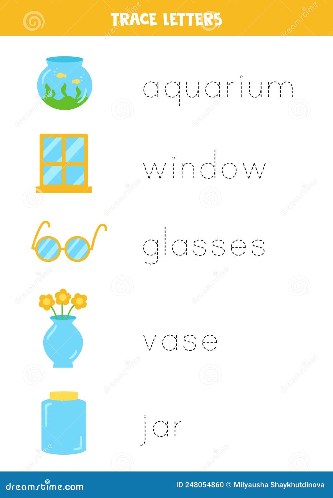Trace Words. Educational Game For Kids. Farm Animals. Cartoon Vector ... Trace Words. Educational Game For Kids. Farm Animals. Cartoon Vector ...
