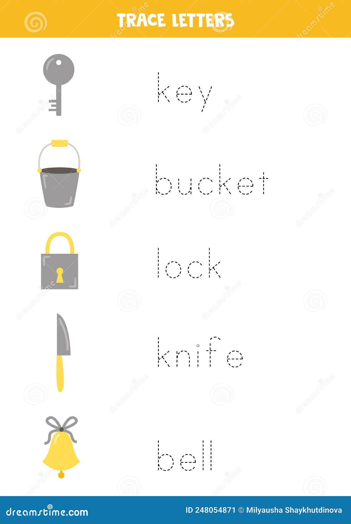 Trace Words. Educational Game For Kids. Farm Animals. Cartoon Vector ... Trace Words. Educational Game For Kids. Farm Animals. Cartoon Vector ...