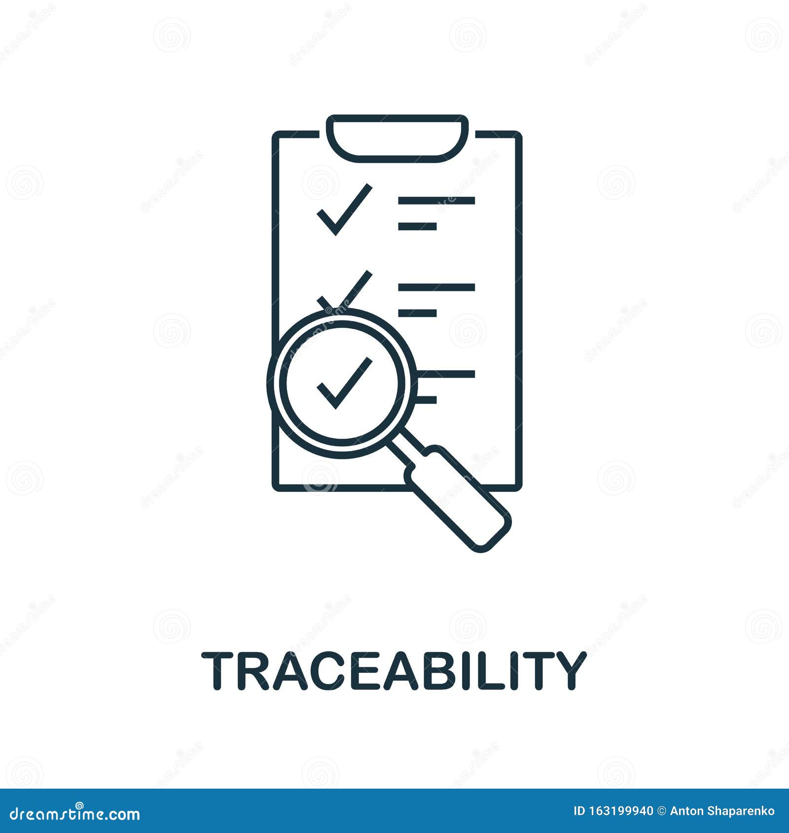 Traceability Icon Outline Style. Thin Line Creative Traceability Icon ...