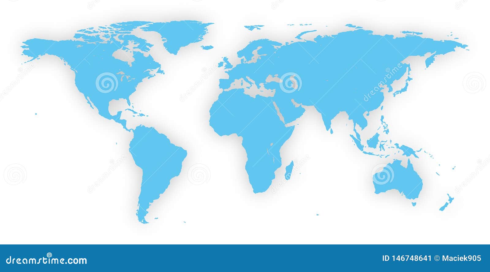 Vector World Map. Very High Detail Illustration Stock Vector ...