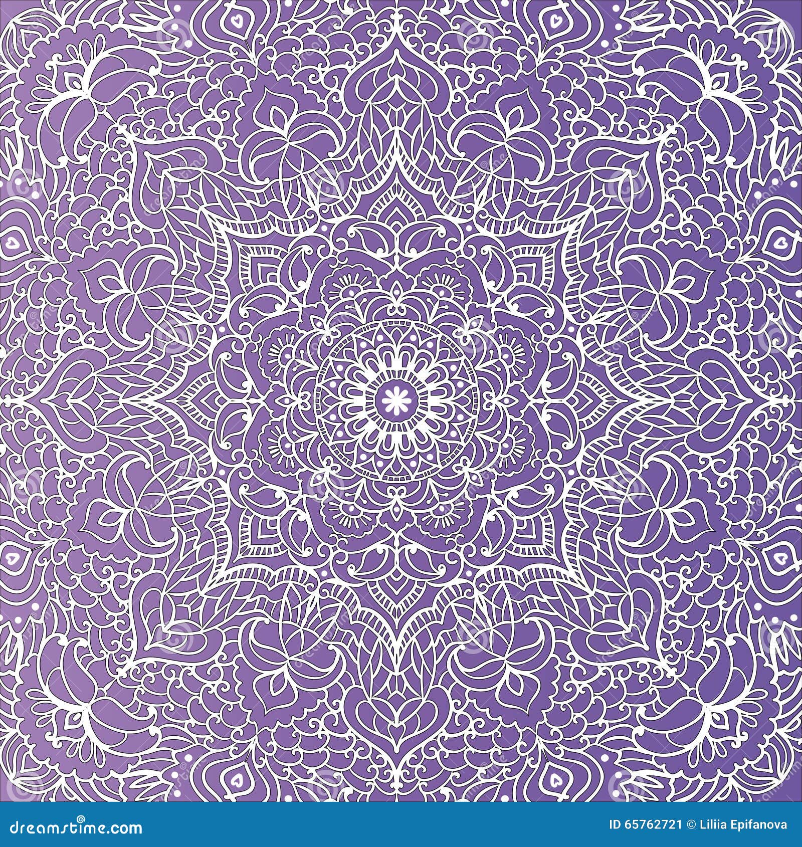 Tracery Violet Wallpaper Background Floral Pattern in the Form of a ...