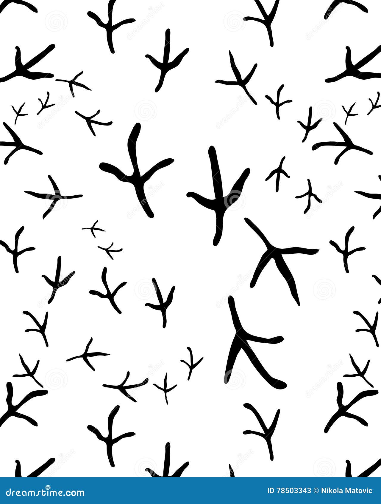 Traces of birds stock illustration. Illustration of pattern - 78503343