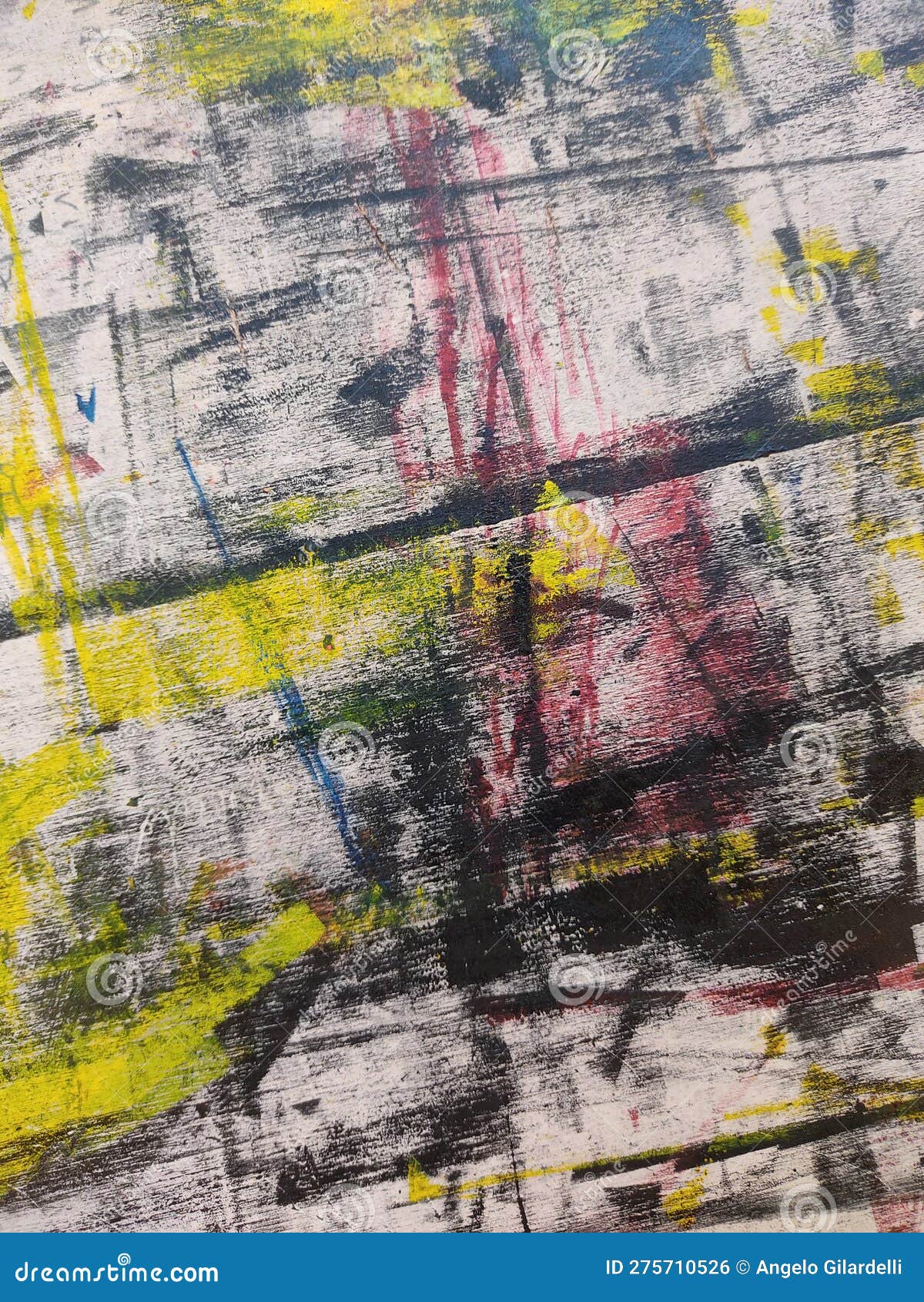 Traces of Color on Rough Work Table - Abstract Background Stock Photo ...