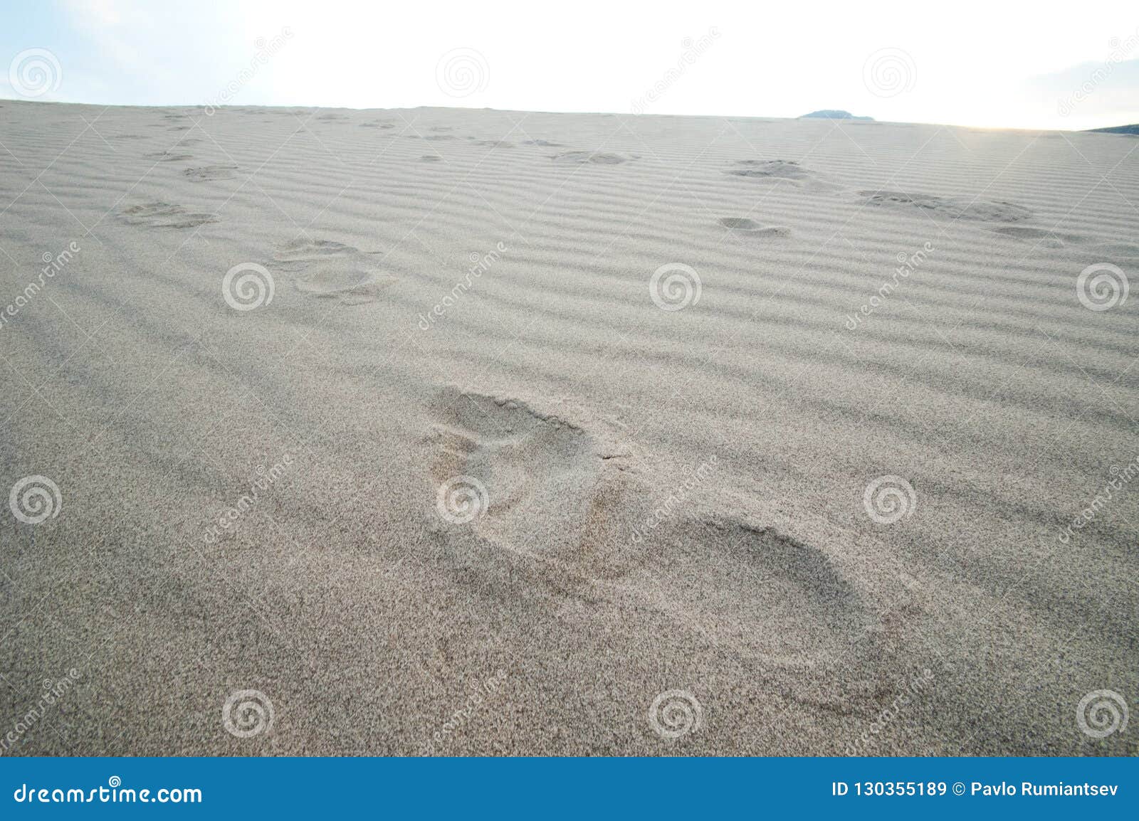 Traces Of Bare Feet On The Sand Beach Royalty-Free Stock Photography ...