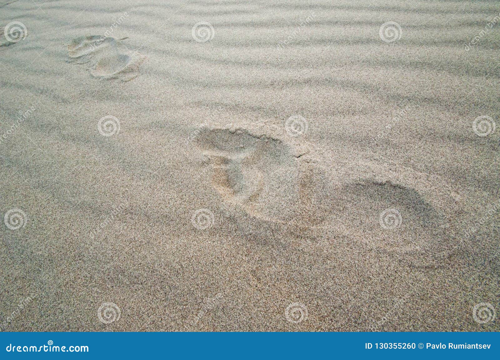 Traces Of Bare Feet On The Sand Beach Royalty-Free Stock Photography ...