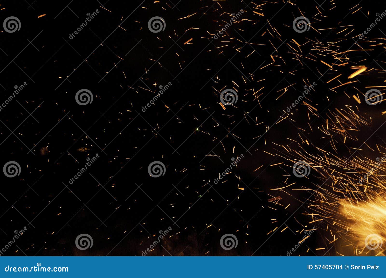 Traces of fire sparks stock photo. Image of embers, black - 57405704