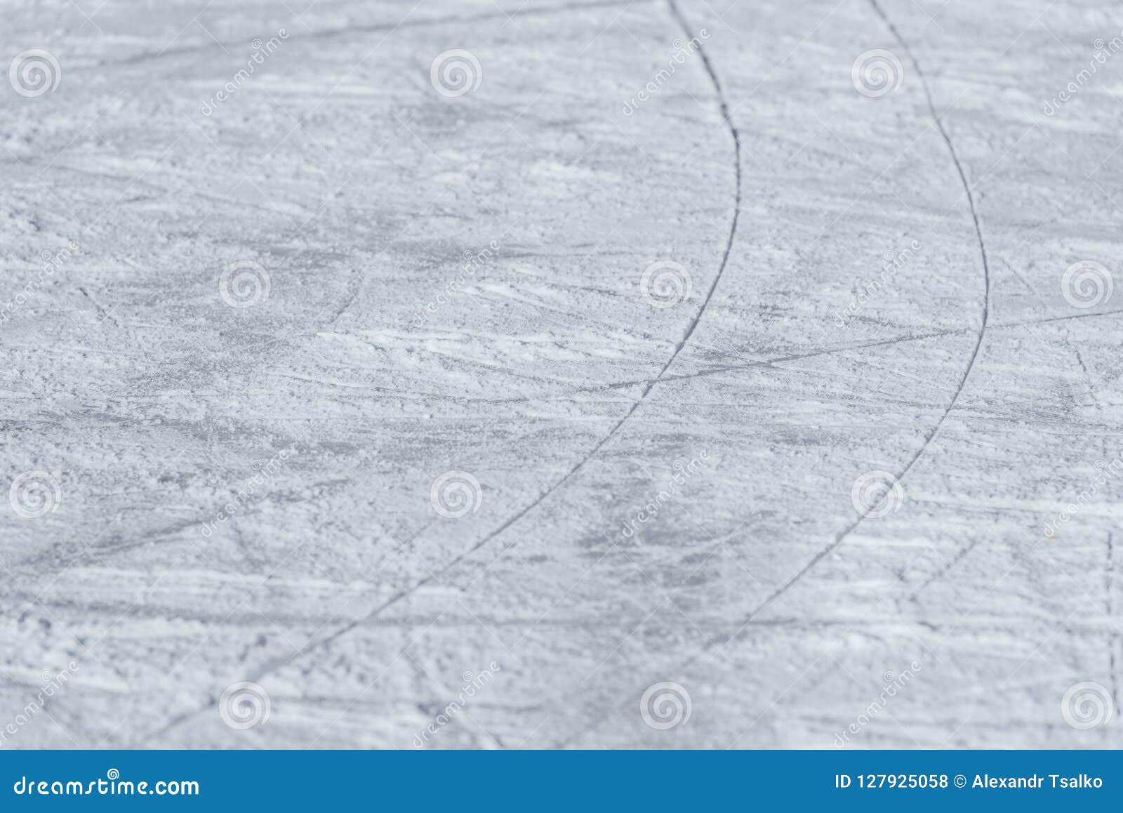 Traces on the Ice from Skates on the Rink Stock Photo - Image of snow ...