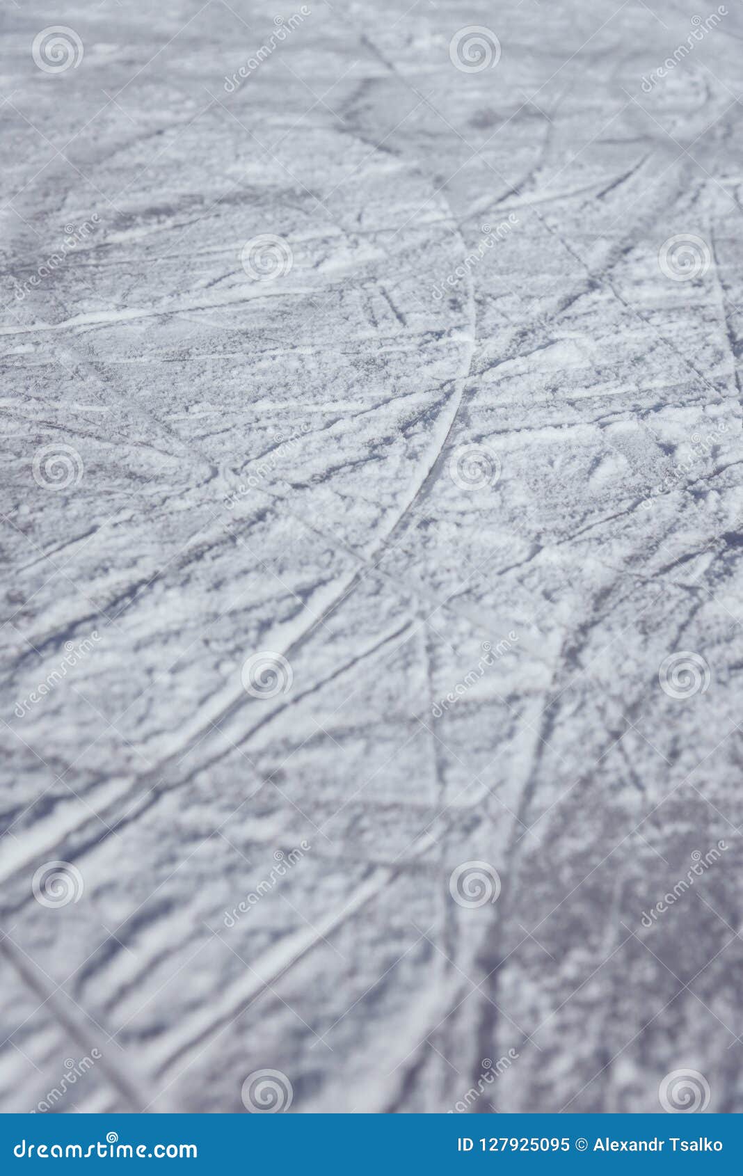 Traces on the Ice from Skates on the Rink Stock Image - Image of ...