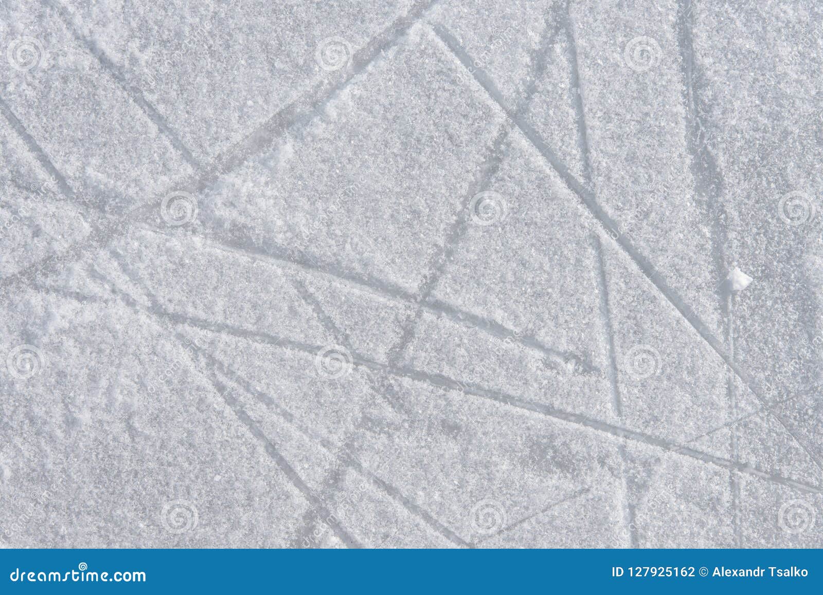 Traces on the Ice from Skates on the Rink Stock Photo - Image of frozen ...