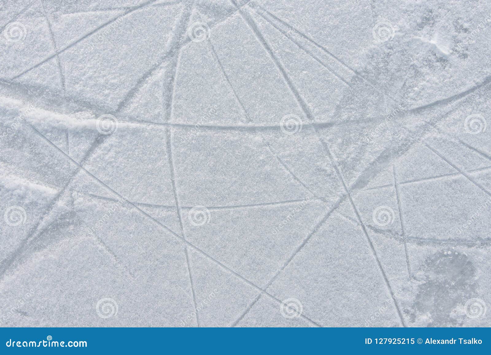 Traces on the Ice from Skates on the Rink Stock Image - Image of ...