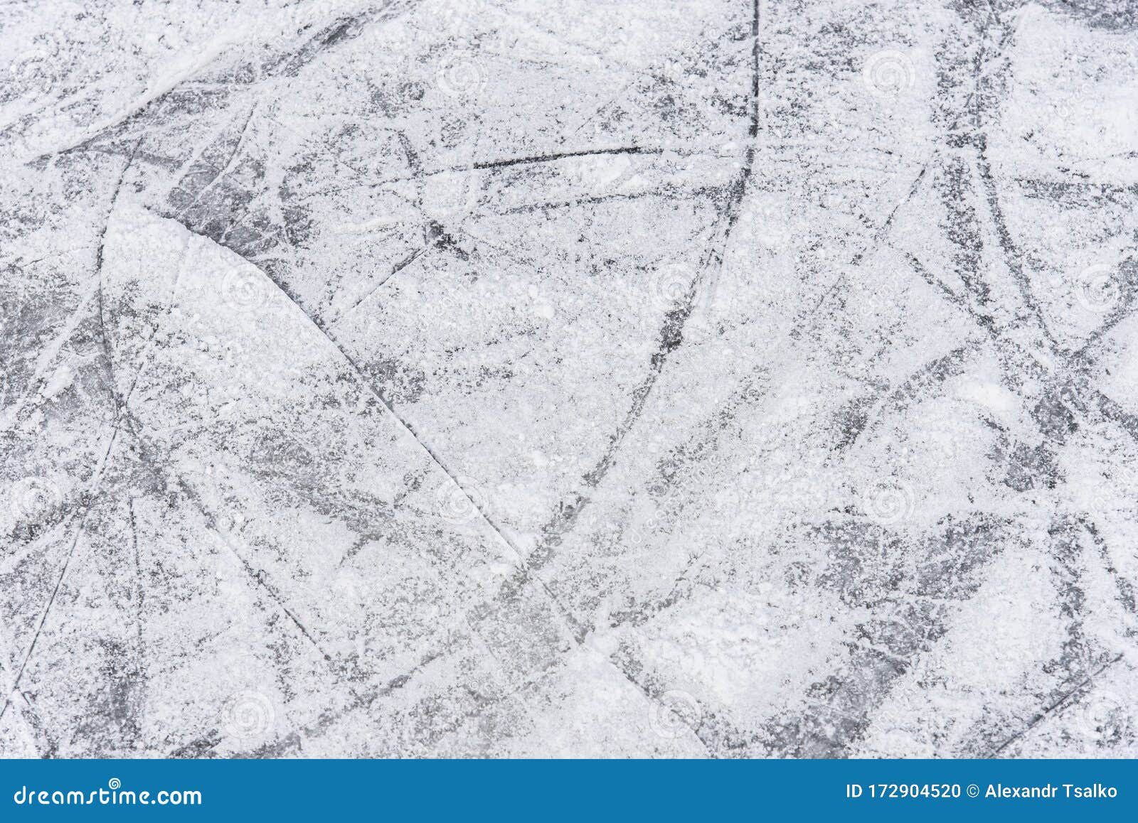 Traces on the Ice from Skates on the Rink Stock Photo - Image of snow ...
