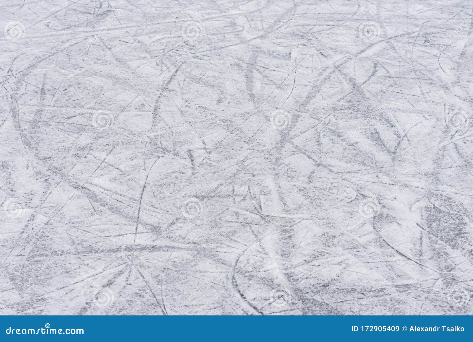 Traces on the Ice from Skates on the Rink Stock Image - Image of ...