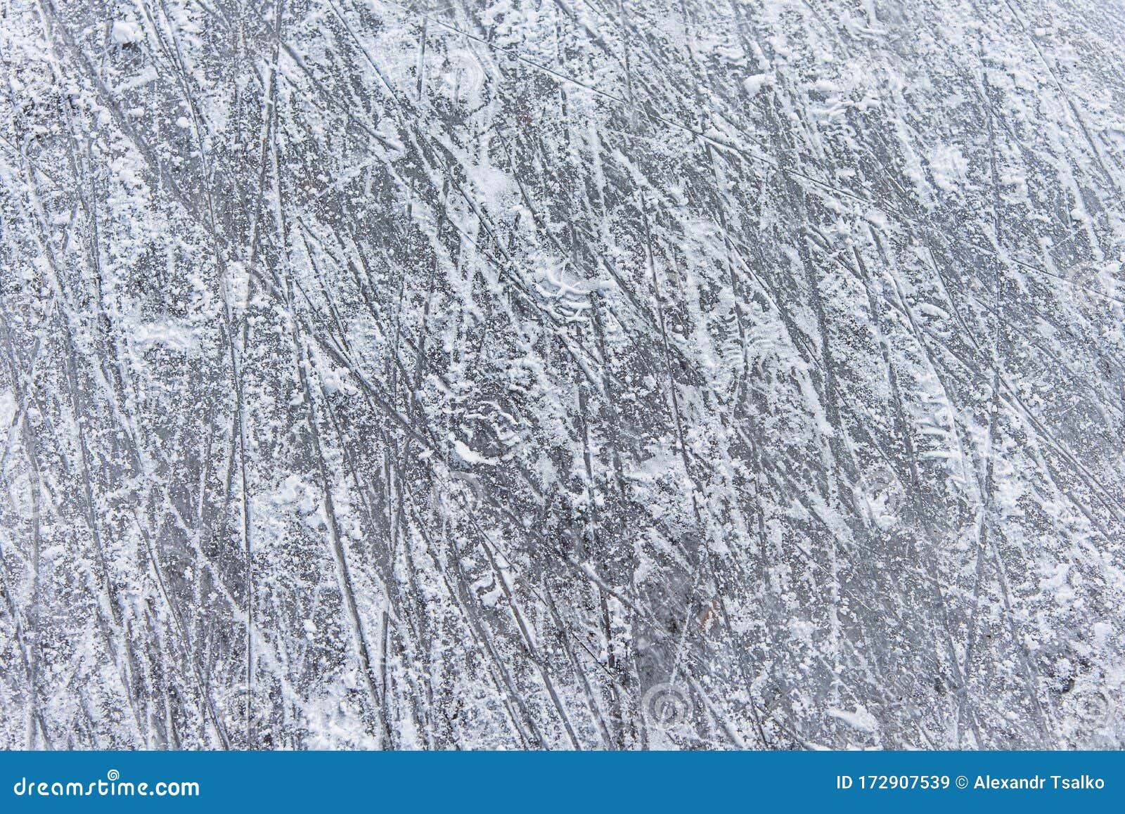 Traces on the Ice from Skates on the Rink Stock Image - Image of nature ...