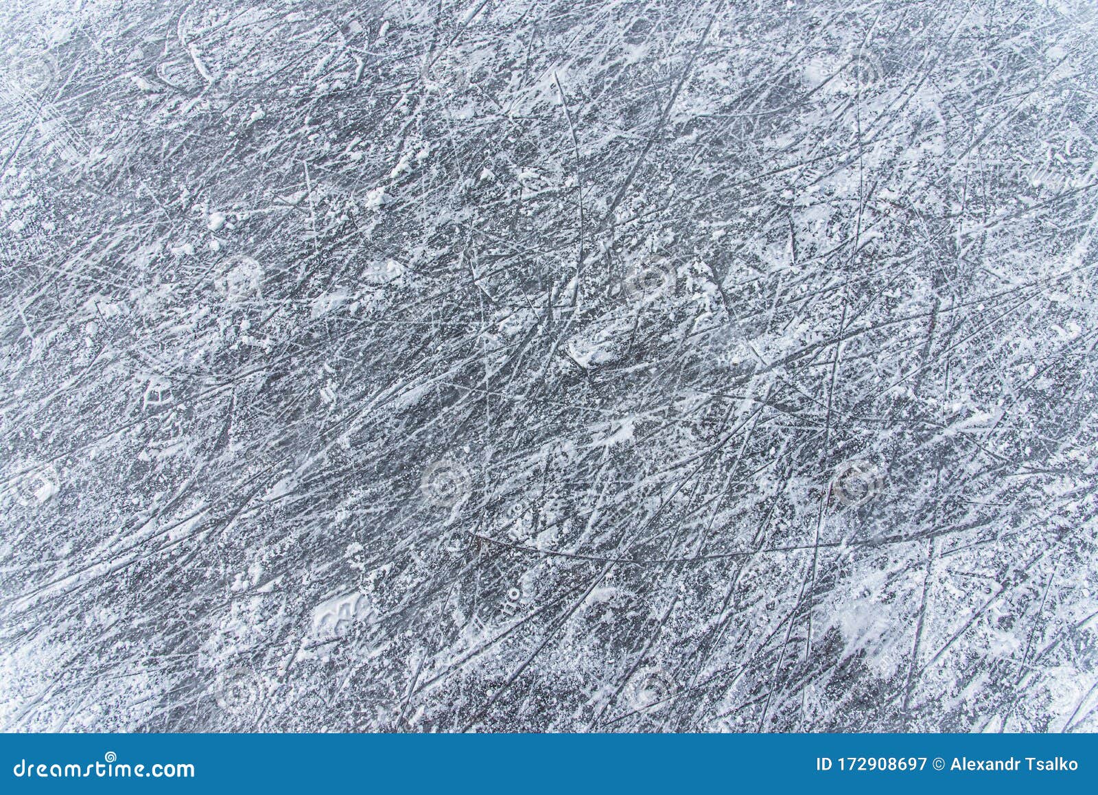 Traces on the Ice from Skates on the Rink Stock Image - Image of rime ...