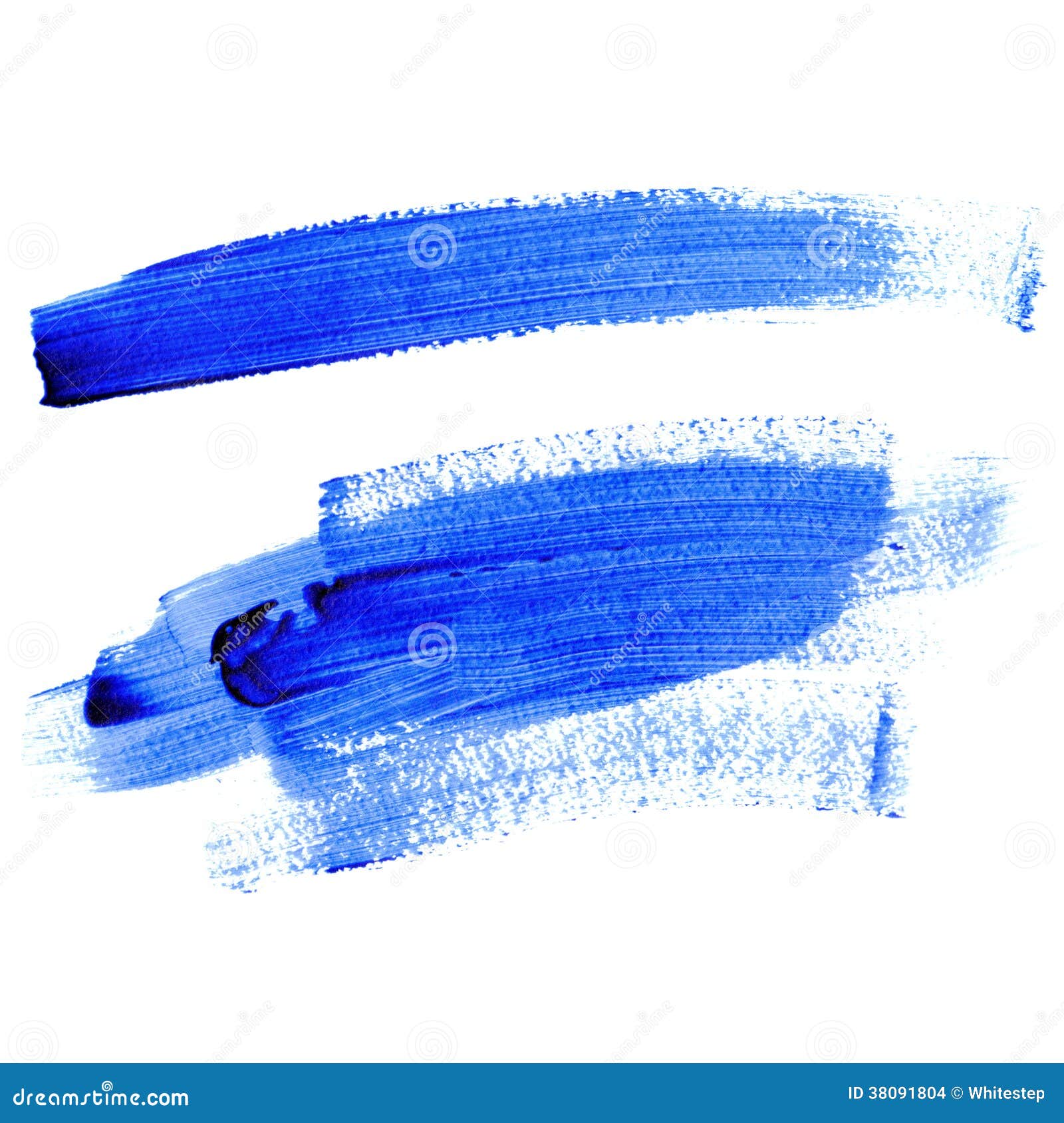 Traces of Lines with Blue Paint Stock Photo - Image of bristle, crack ...