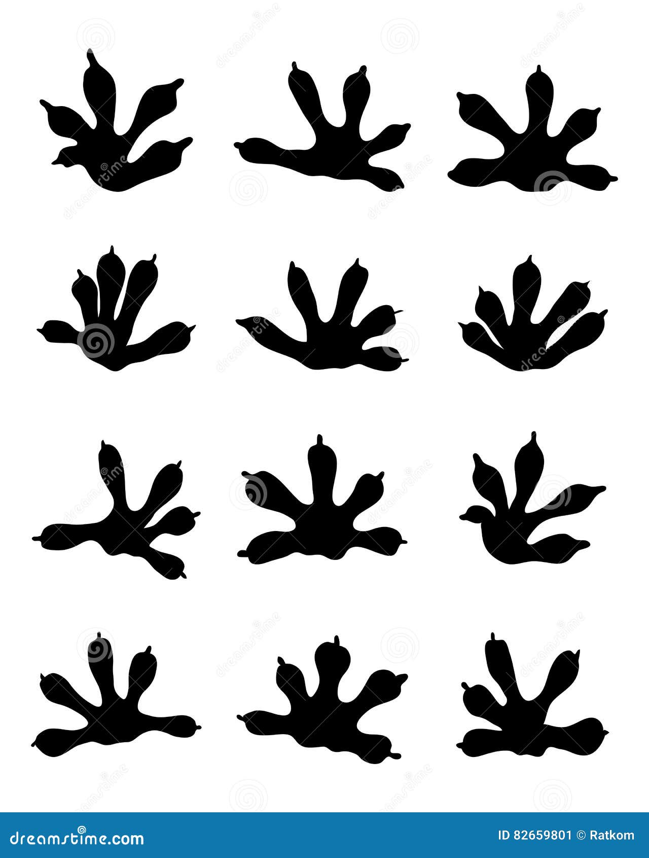 Traces of lizards stock illustration. Illustration of rainforest - 82659801