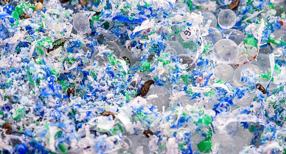 Traces of Plastic and Microplastic, Main Pollutant of the Oceans, Solid ...