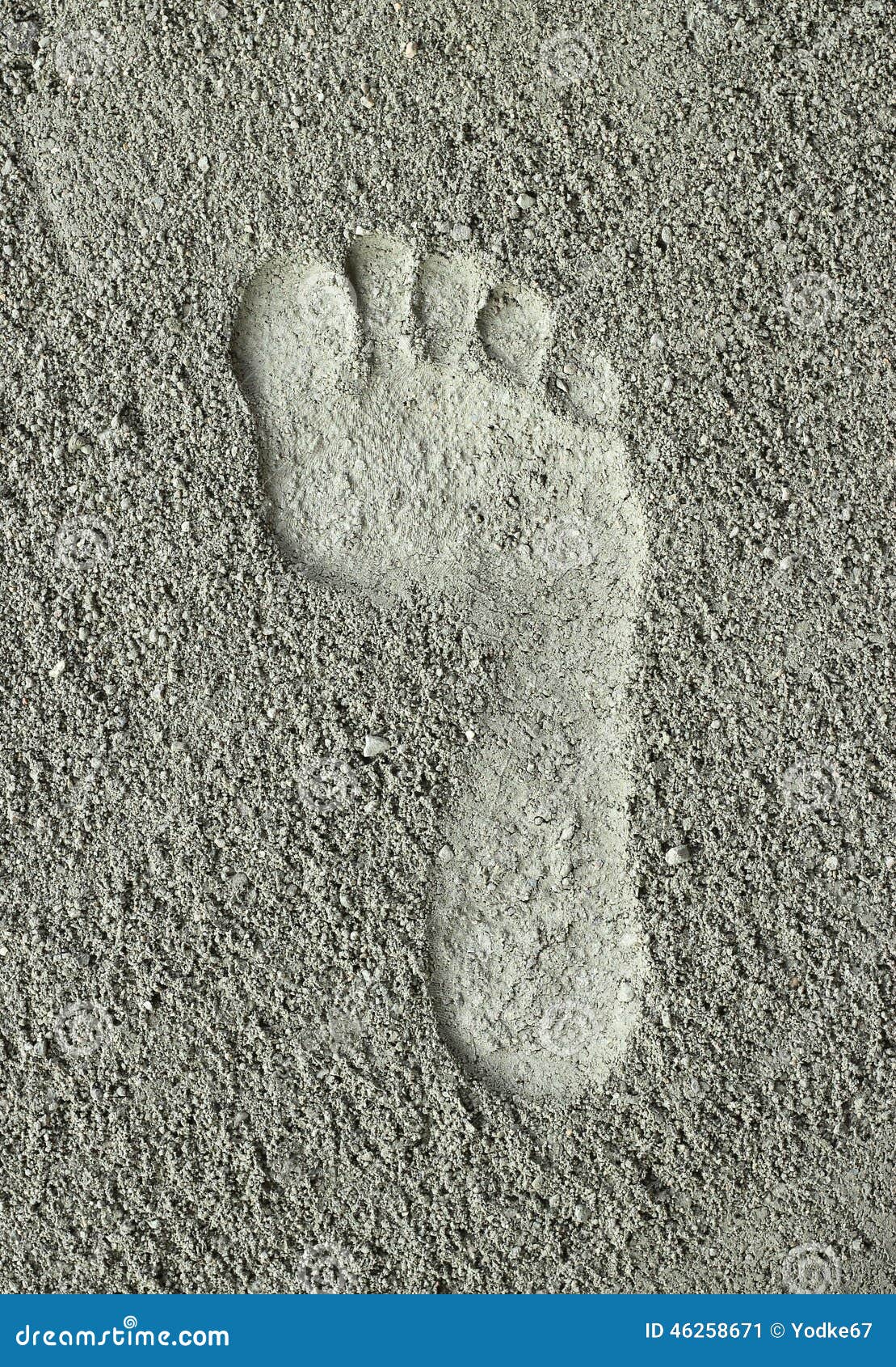 Traces of the right foot stock image. Image of foot, coastline - 46258671