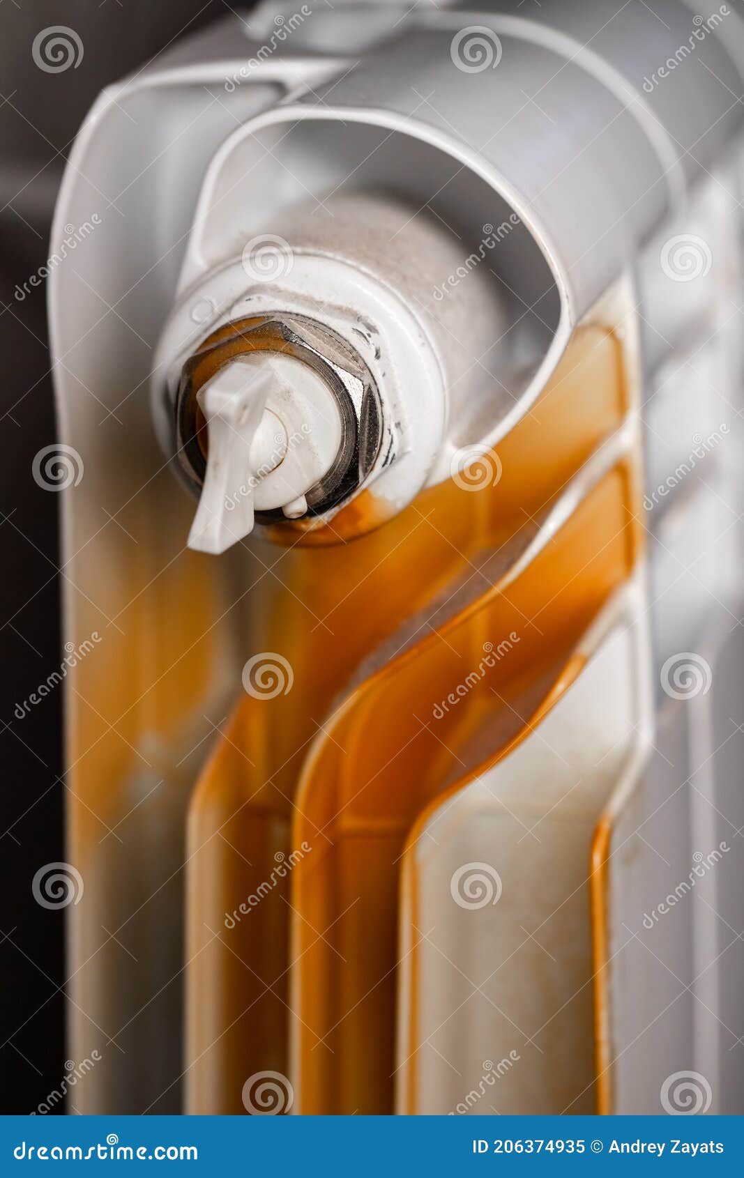 Traces of Rust on the Radiator.Surface is Coated with White Powder ...