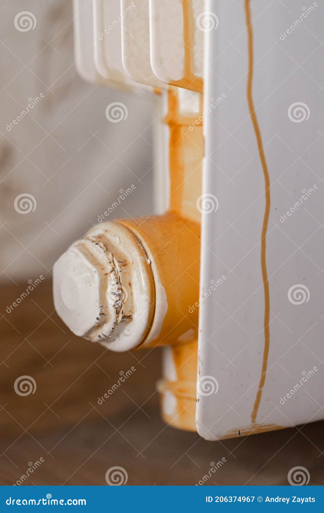 Traces of Rust on the Radiator.Surface is Coated with White Powder ...